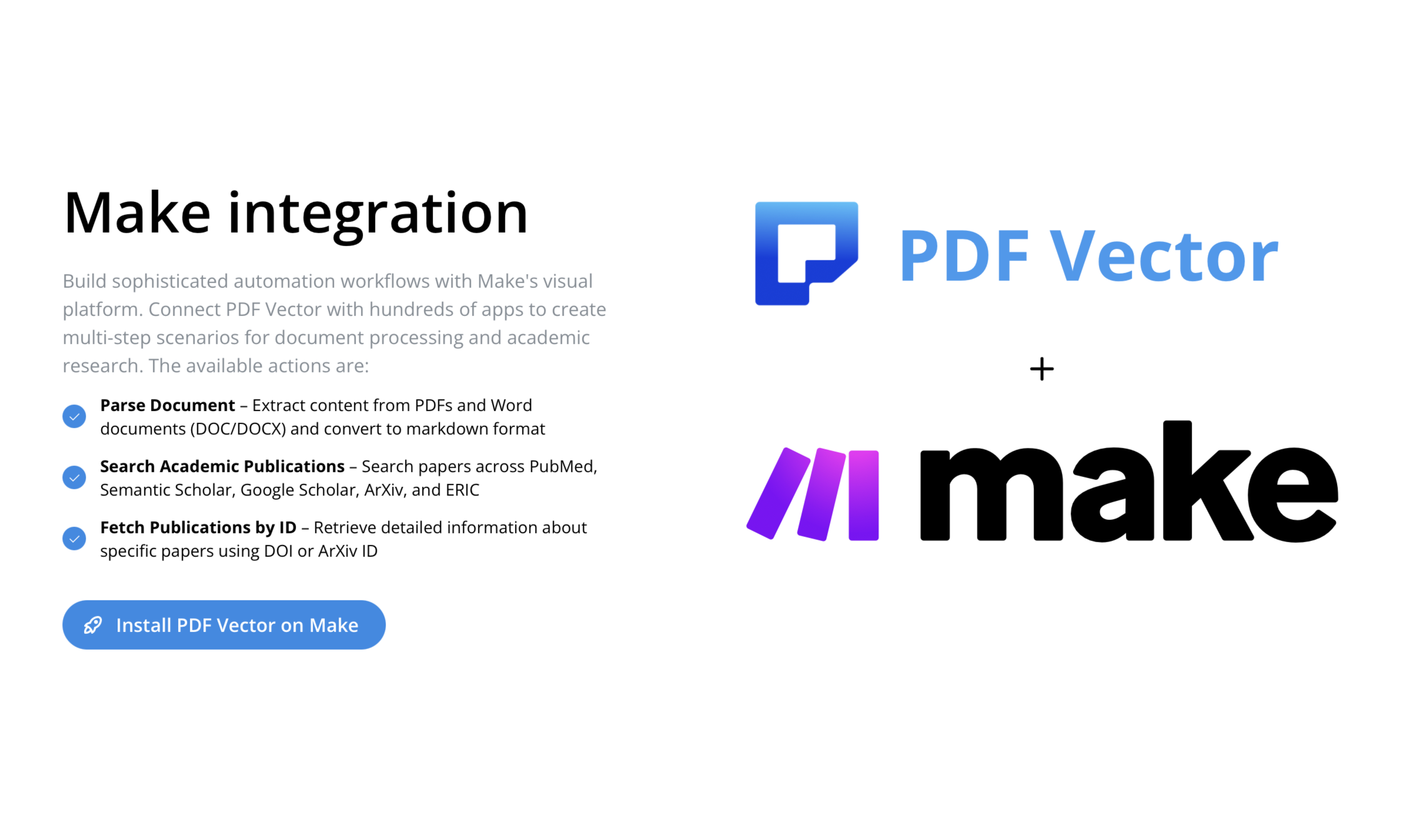 Make Integration - PDF Vector