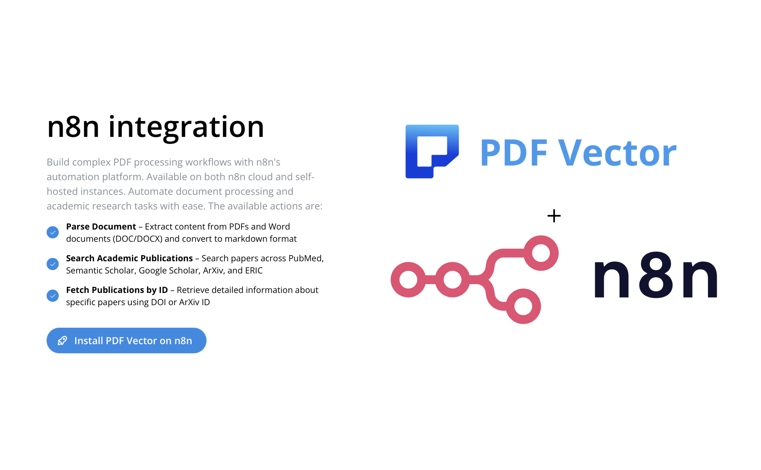 n8n Integration - PDF Vector